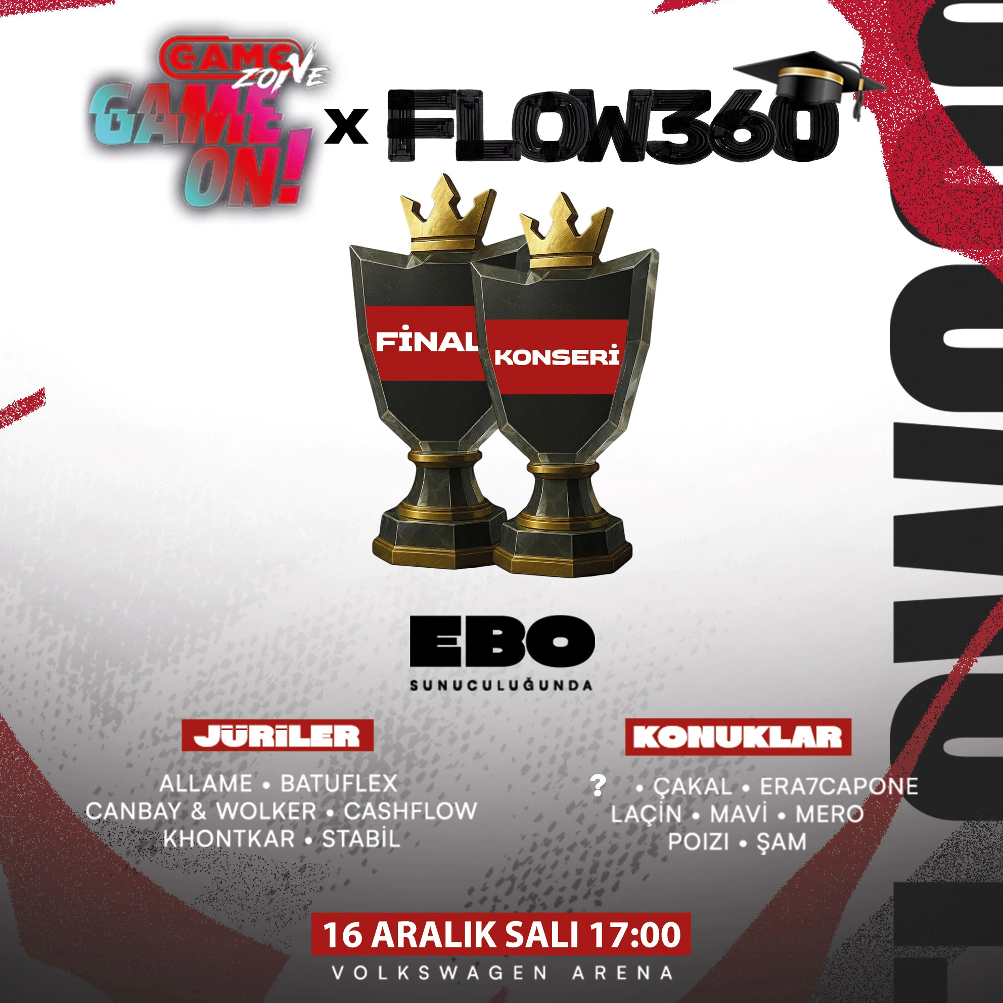 Game Zone Game On x FLOW360 Final // 16 Aralık 2025 // Volkswagen Arena - İstanbul — konserlist